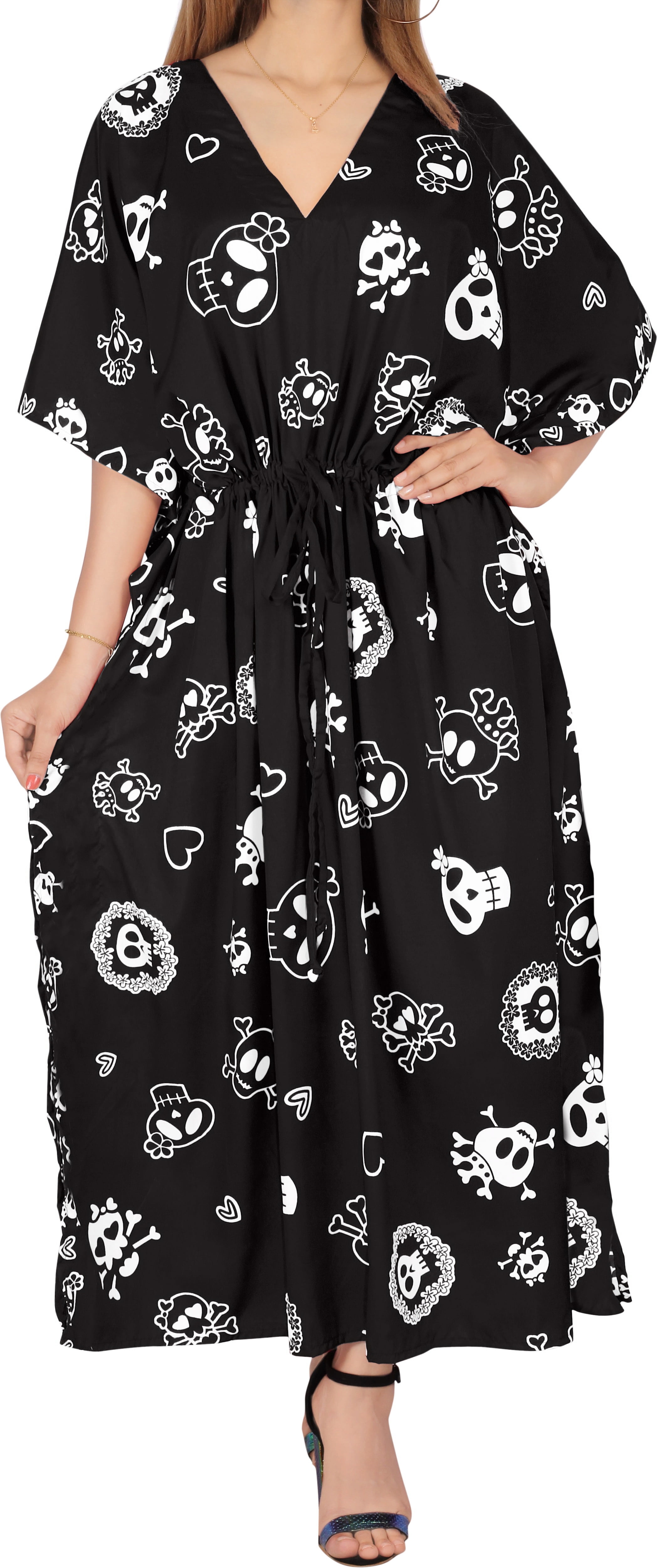 HAPPY BAY Women's Summer Costumes Beach Slit Dress Cover Up Long Caftan ...