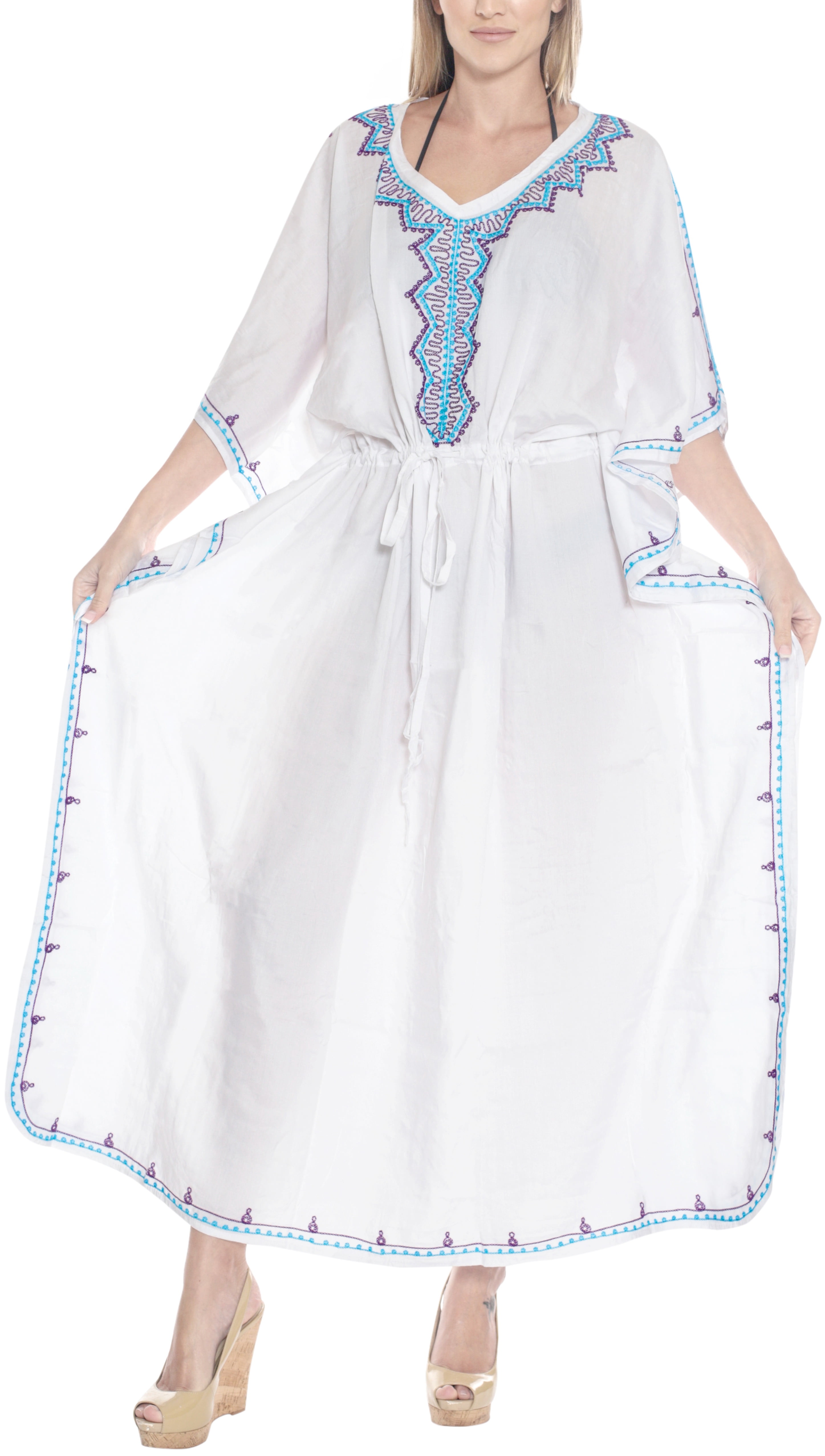 HAPPY BAY Women's Summer Loungewear Caftan Maxi Mumu Slit Dresses for ...