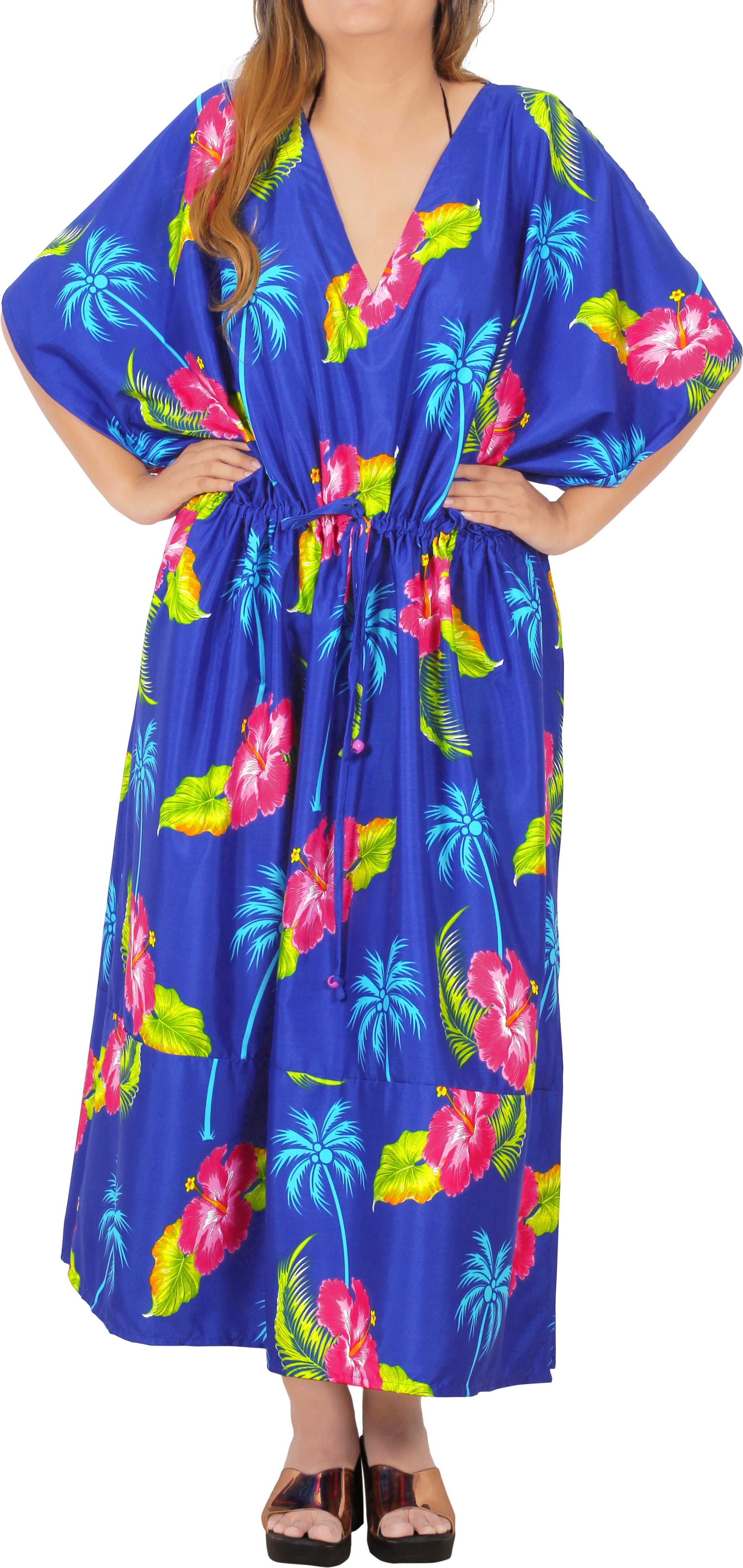 HAPPY BAY Women's Summer Loungewear Loose Slit Dress Caftan Maxi House ...