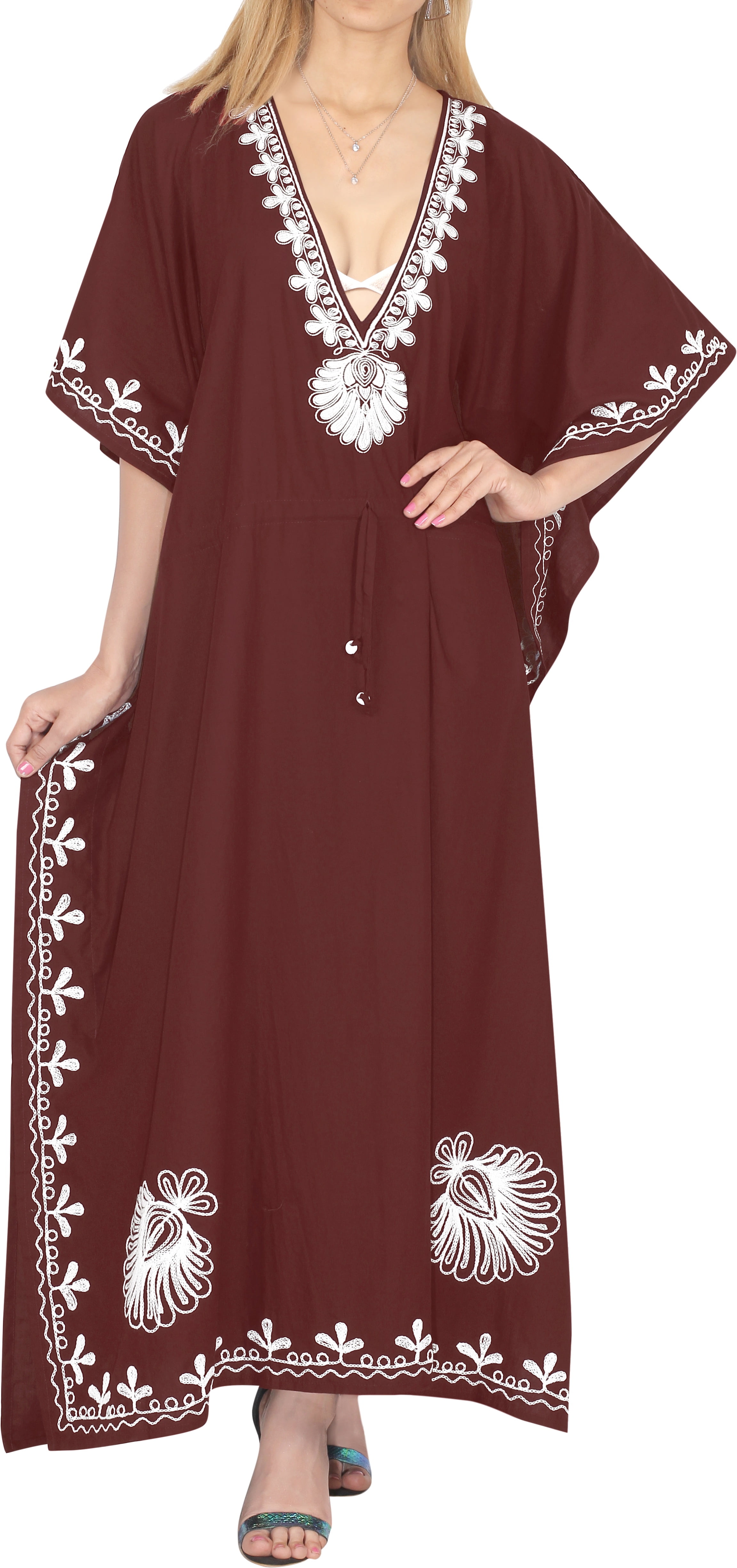 HAPPY BAY Women's Summer Loungewear OverSize Caftan Maxi Evening Gown ...