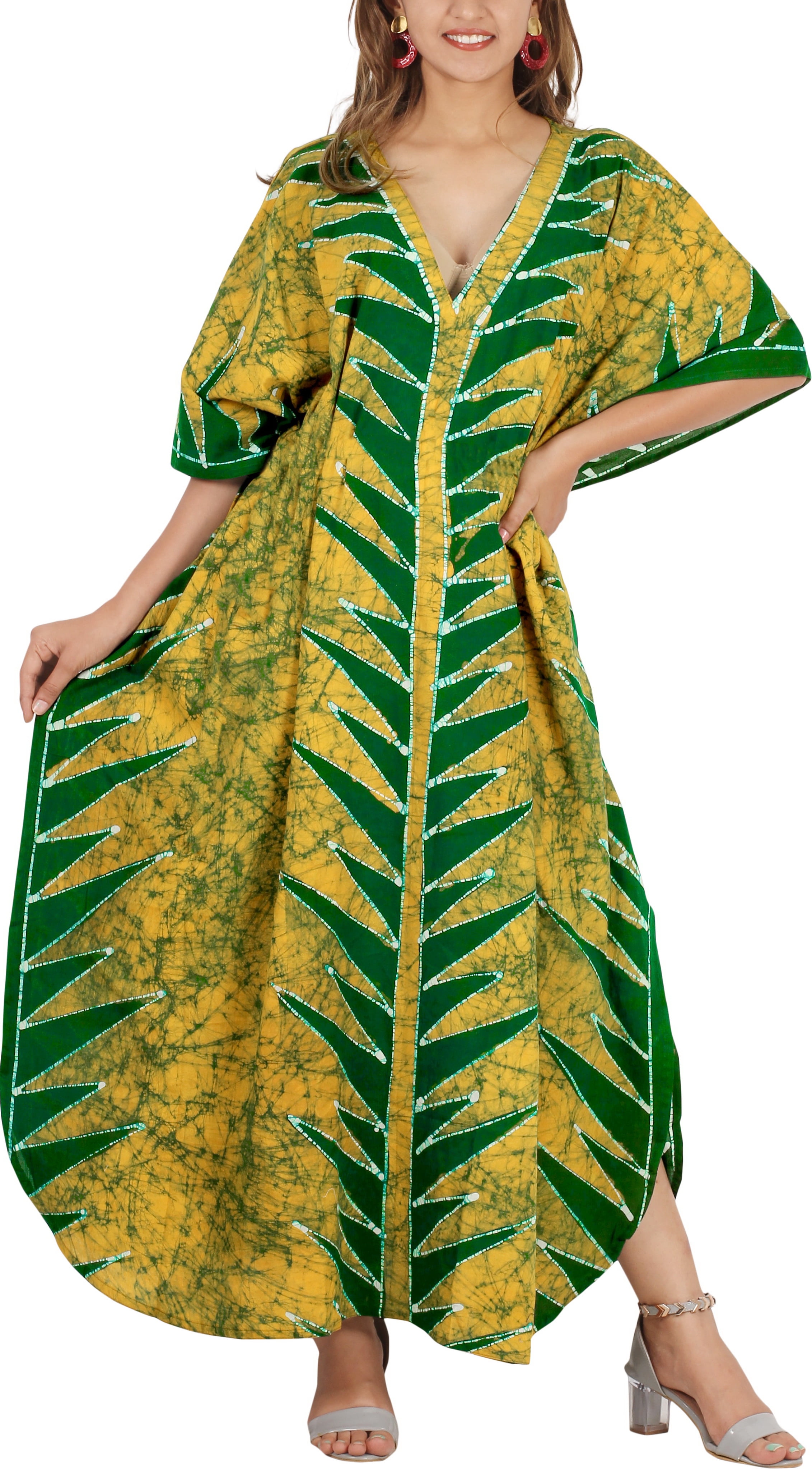 HAPPY BAY Women's Summer OverSize Caftan Long House Sleep Shirt ...