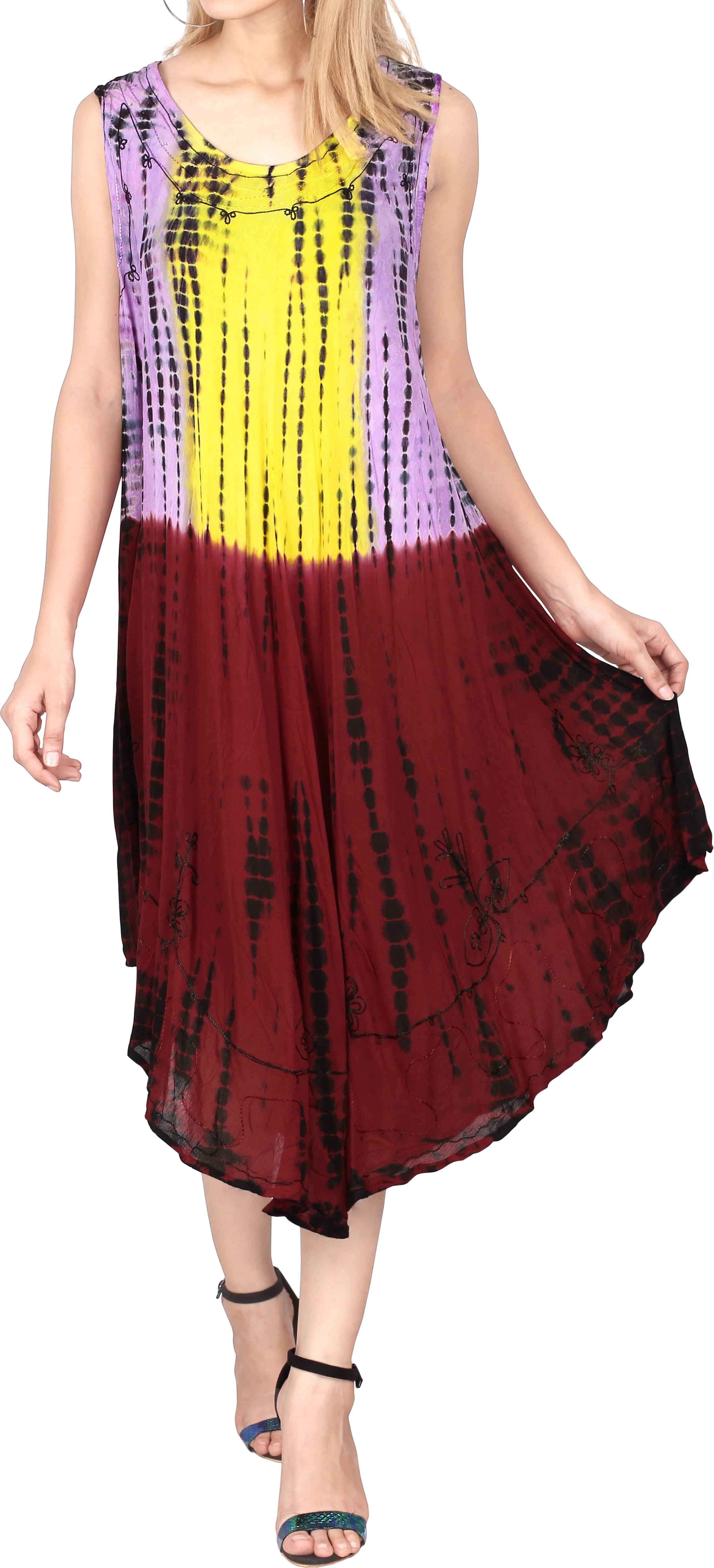 HAPPY BAY Women's Summer Plus Size Swing House Wear Dresses L-XL Wine ...
