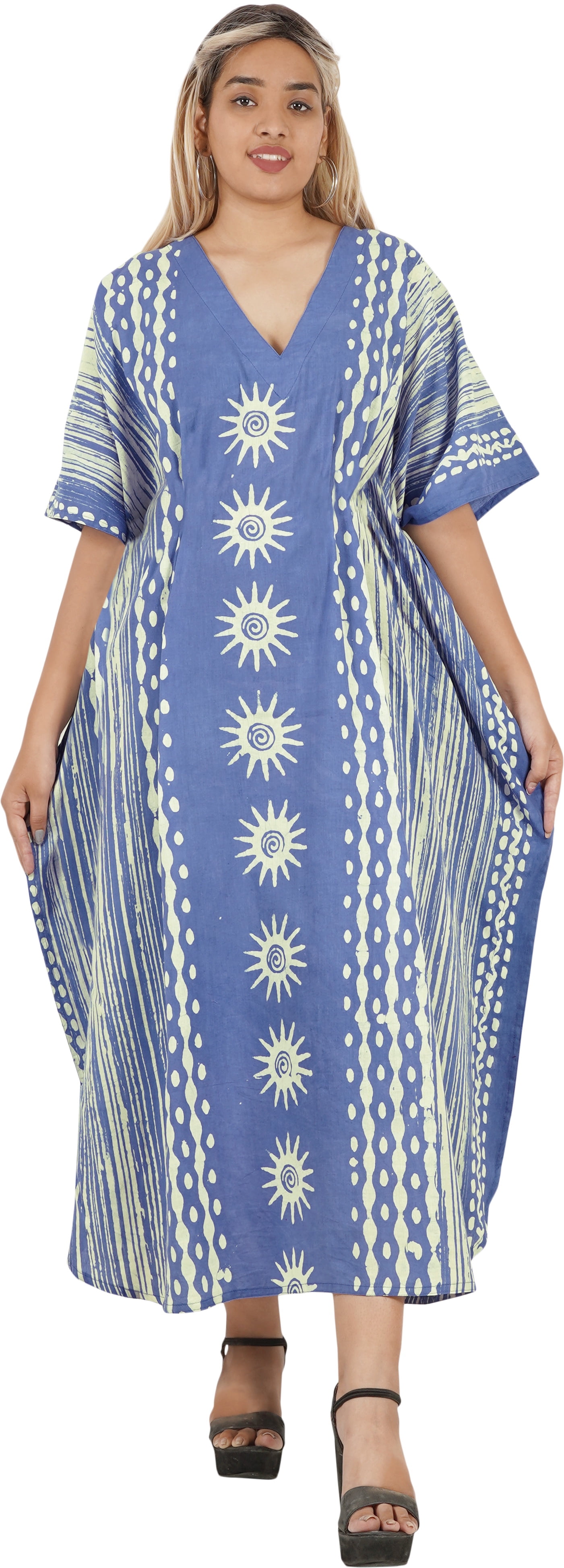 HAPPY BAY Women's Summer Relaxed Fit Caftan House Sleep Shirt ...