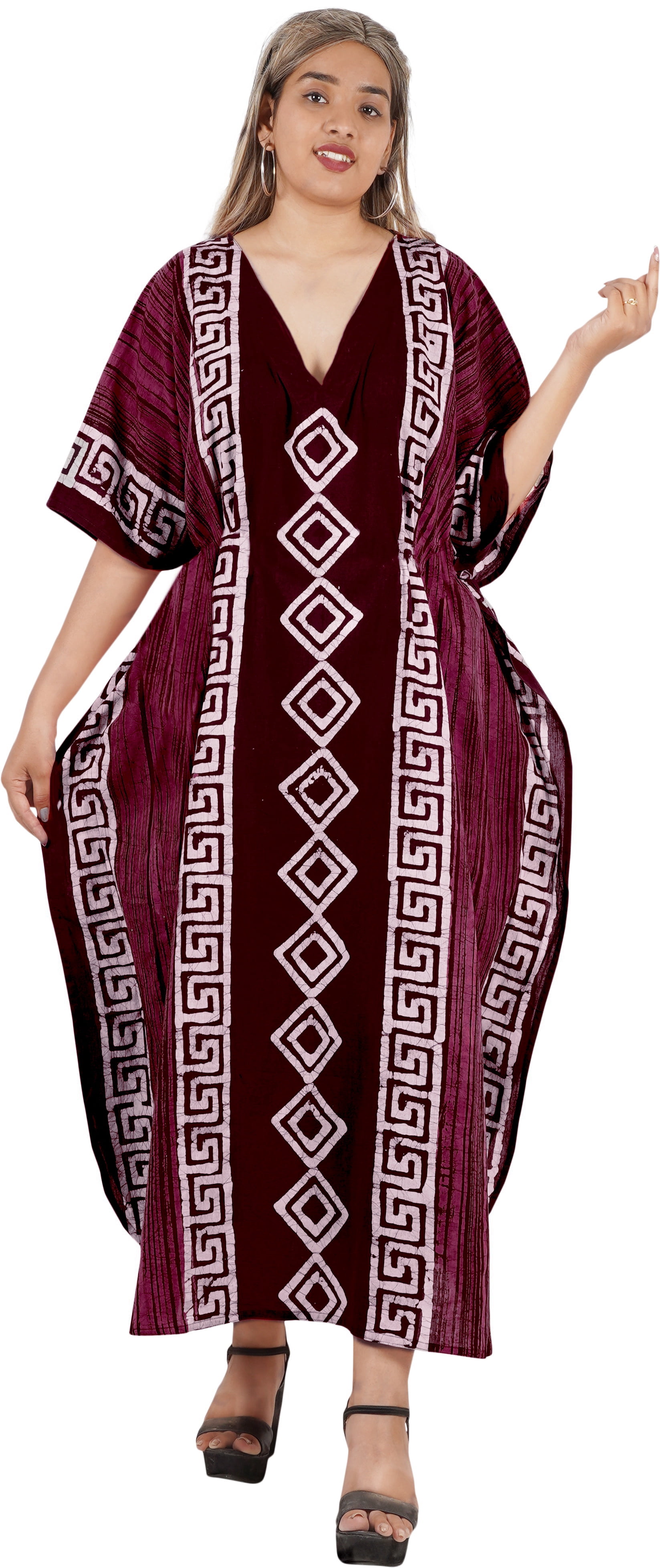 HAPPY BAY Women's Summer Relaxed Fit Caftan House Sleep Shirt ...