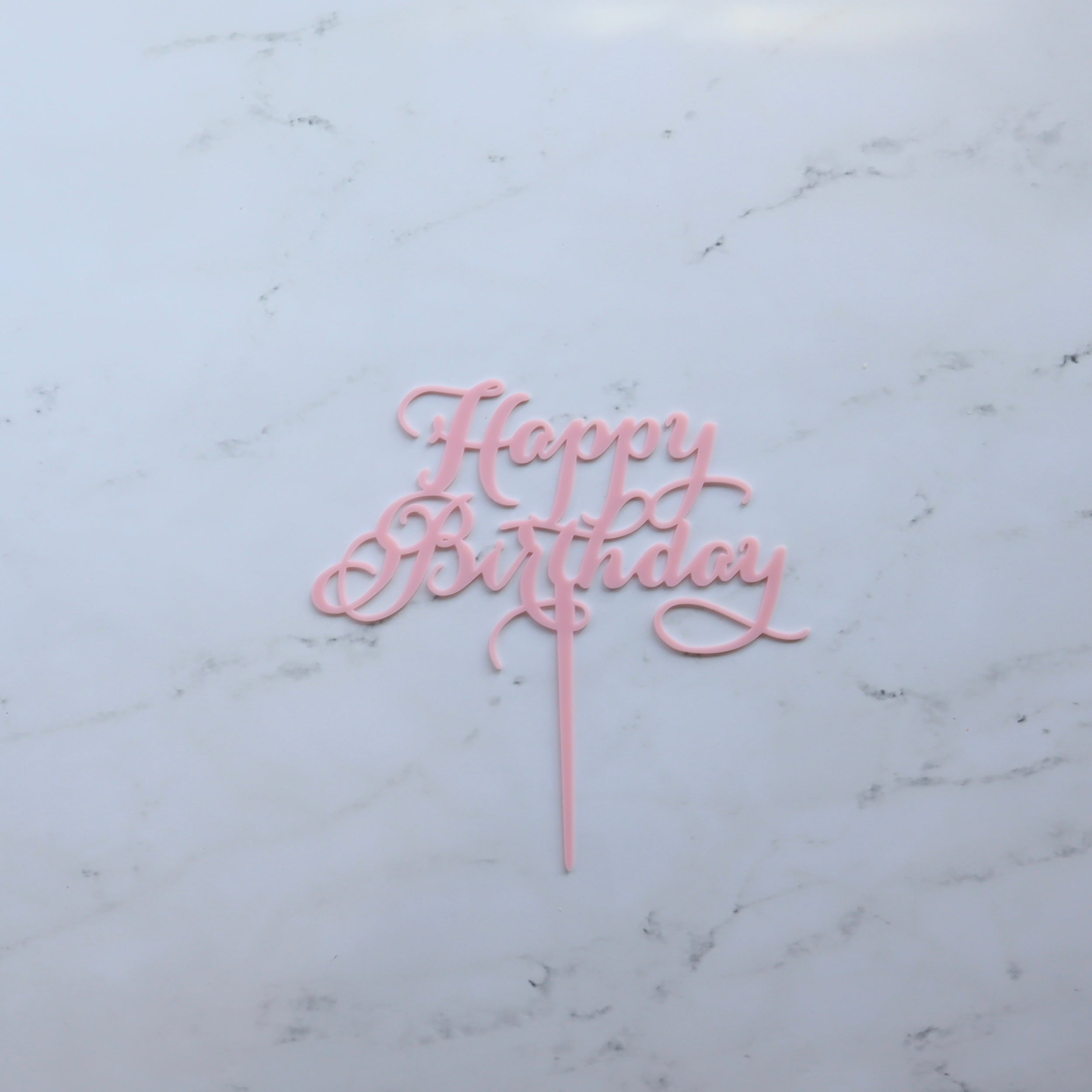 HAPPY BIRTHDAY CURSIVE CAKE TOPPER - Walmart.com