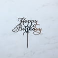 HAPPY BIRTHDAY CURSIVE CAKE TOPPER - Walmart.com