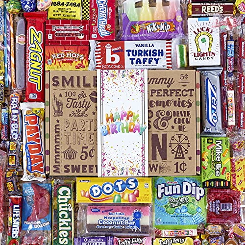 HAPPY BIRTHDAY NOSTALGIA YEARS CANDY CARE PACKAGE - Retro Candies ...