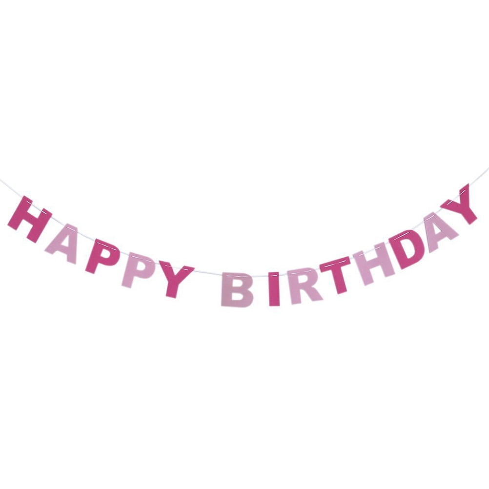 HAPPY BIRTHDAY Non-woven Pennant Flags Bunting Garland Banner Party ...