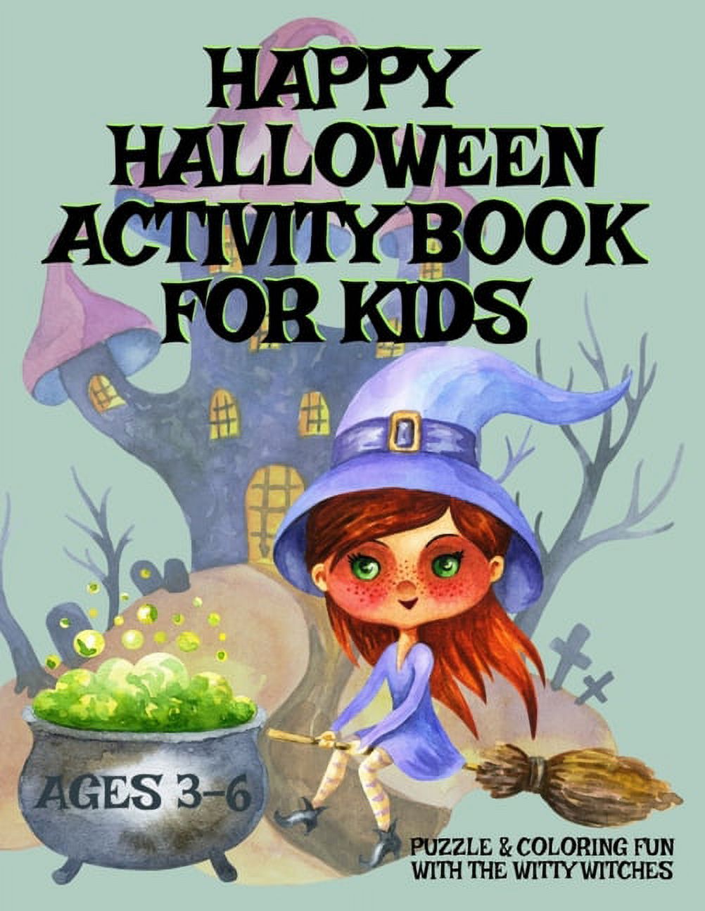 HAPPY HALLOWEEN Activity Book For Kids Ages 3-6 - Puzzle & Coloring Fun ...