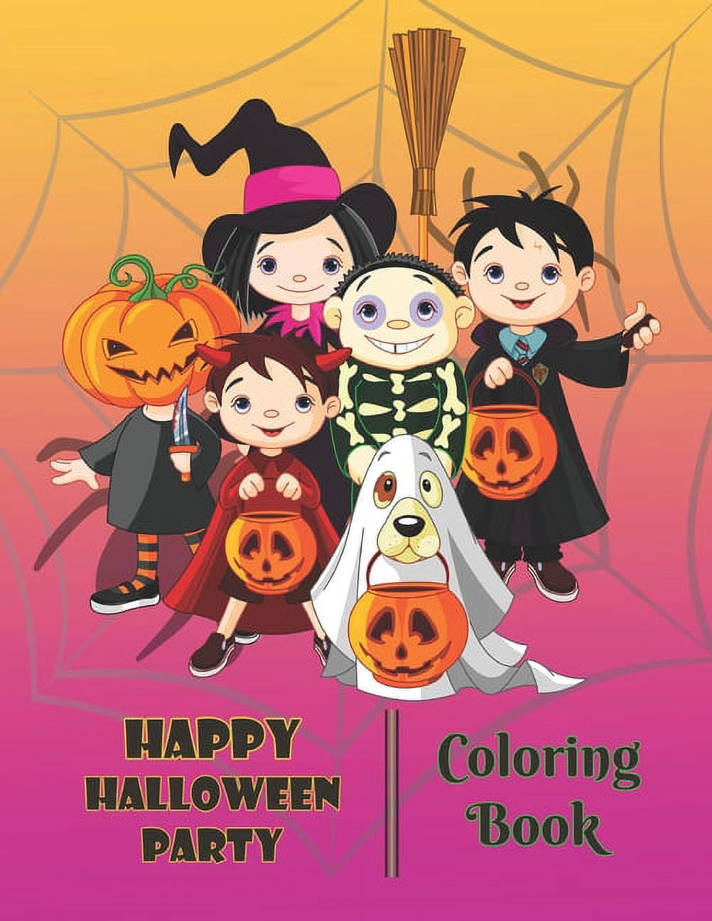 HAPPY HALLOWEEN PARTY Coloring Book: Halloween with this adorable ...