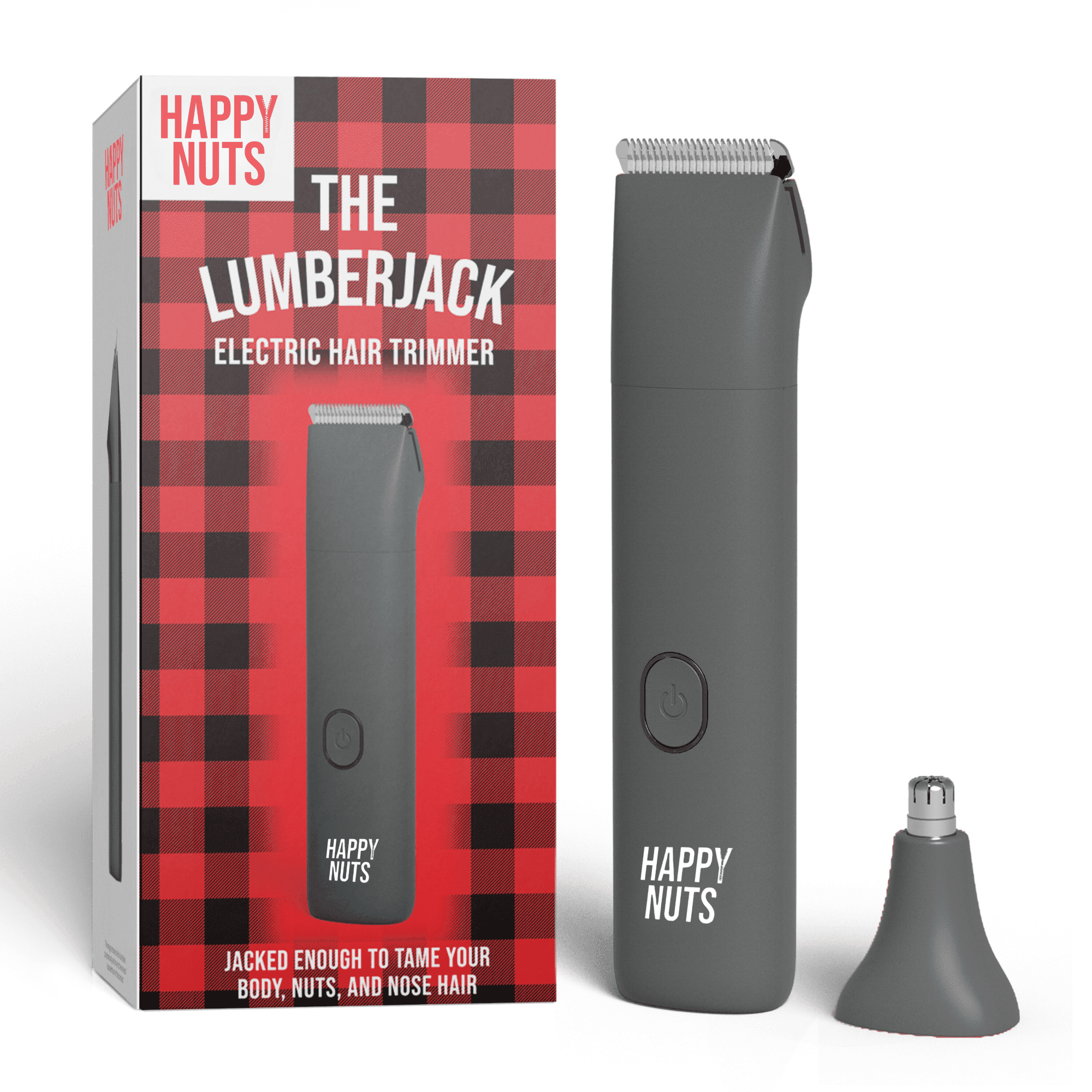 HAPPY NUTS Men's Lumberjack Body Hair Trimmer, Waterproof, Rechargeable ...