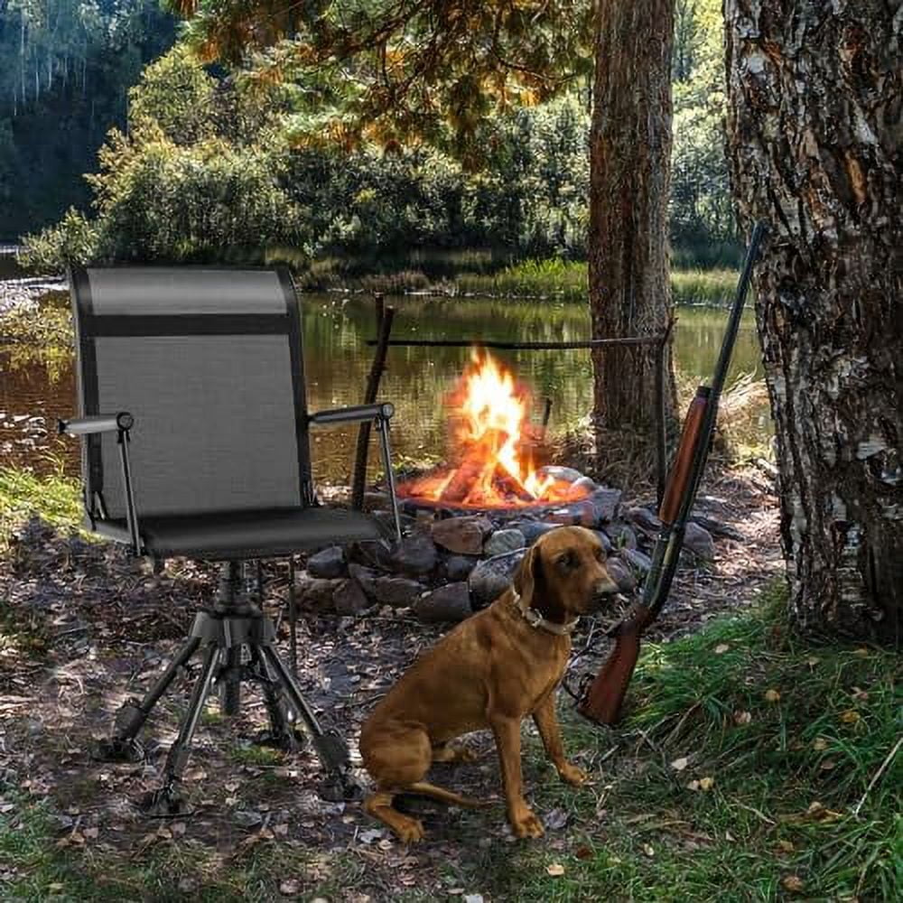 HAPPYGRILL 360° Swivel Hunting Chair Folding Silent Swivel Blind Chair ...