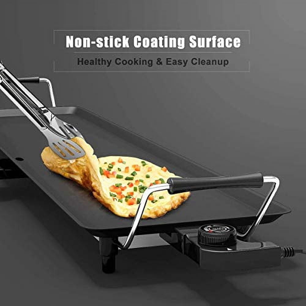 HAPPYGRILL Electric Griddle Teppanyaki Grill, Nonstick Countertop ...
