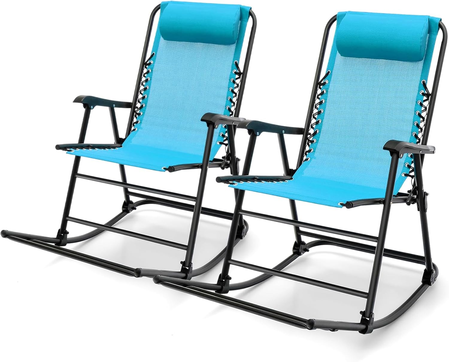 HAPPYGRILL Foldable Rocking Chair Zero Gravity Lounge Chair with ...