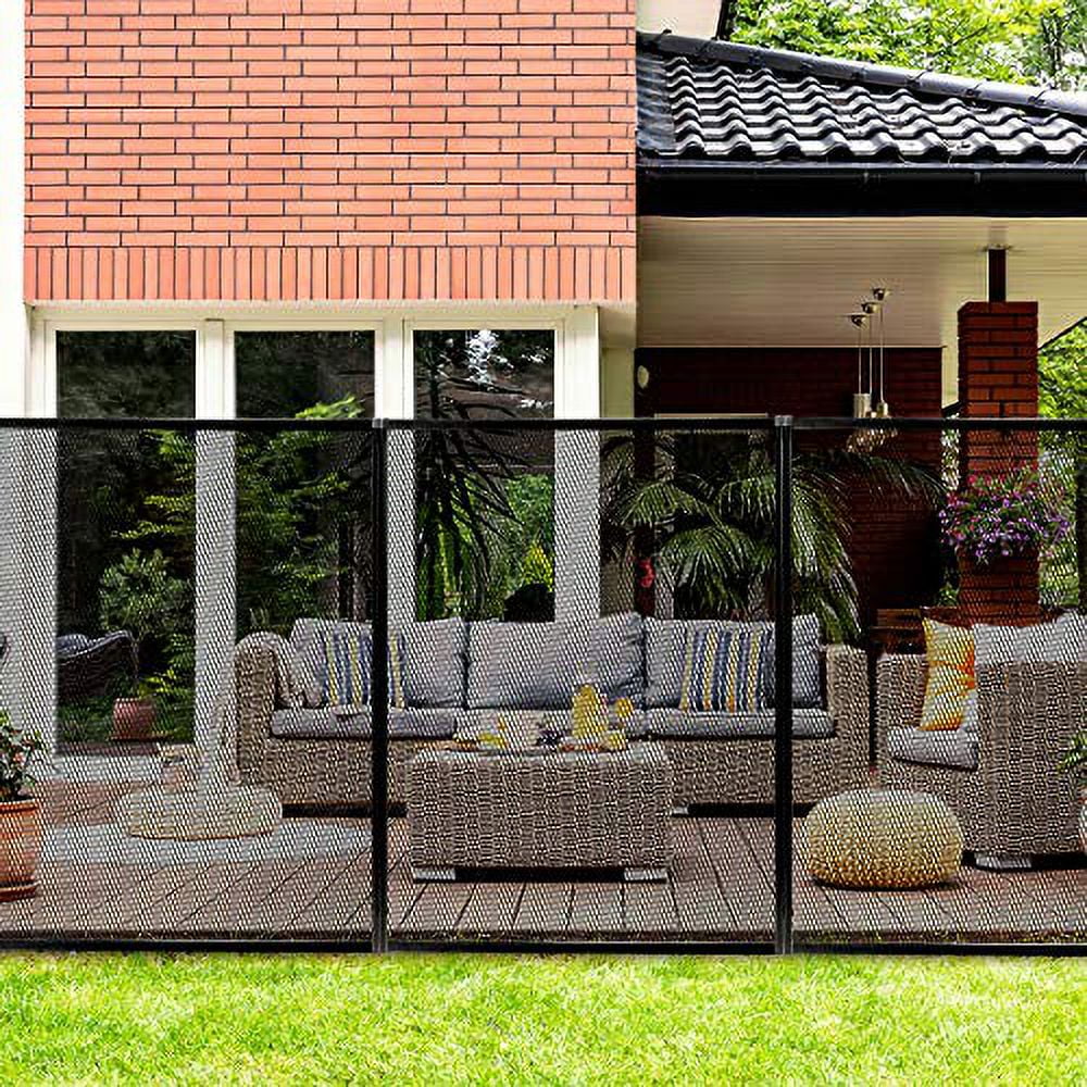 HAPPYGRILL Large 4'X12' Swimming Pool Fence Child Barrier Pool Safety ...