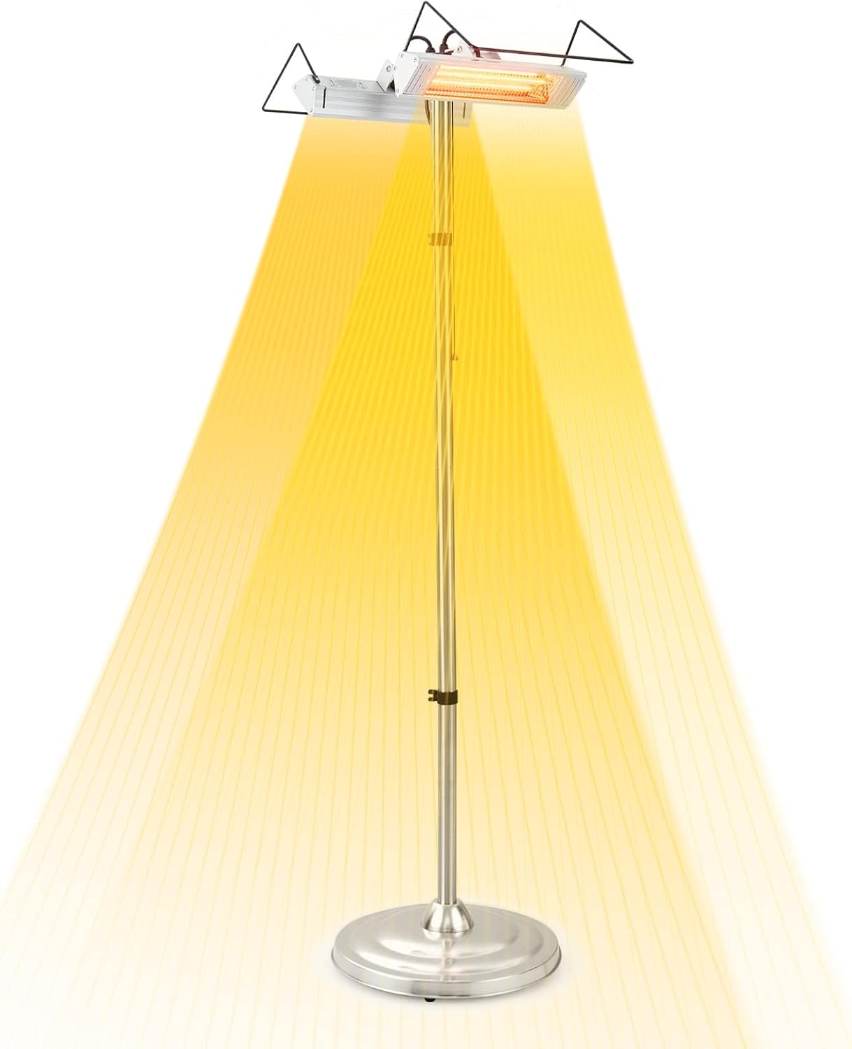 HAPPYGRILL Patio Freestanding Heater Double-Sided Infrared Heater with ...