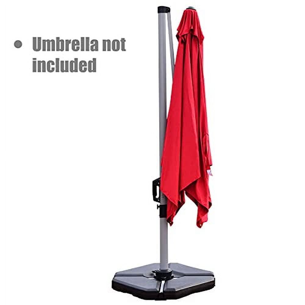HAPPYGRILL Patio Umbrella Base Weight Stand Outdoor Cantilever Offset ...