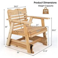 Mainstays Highland Knolls Glider Chair in Padded Pebblestone Stria ...