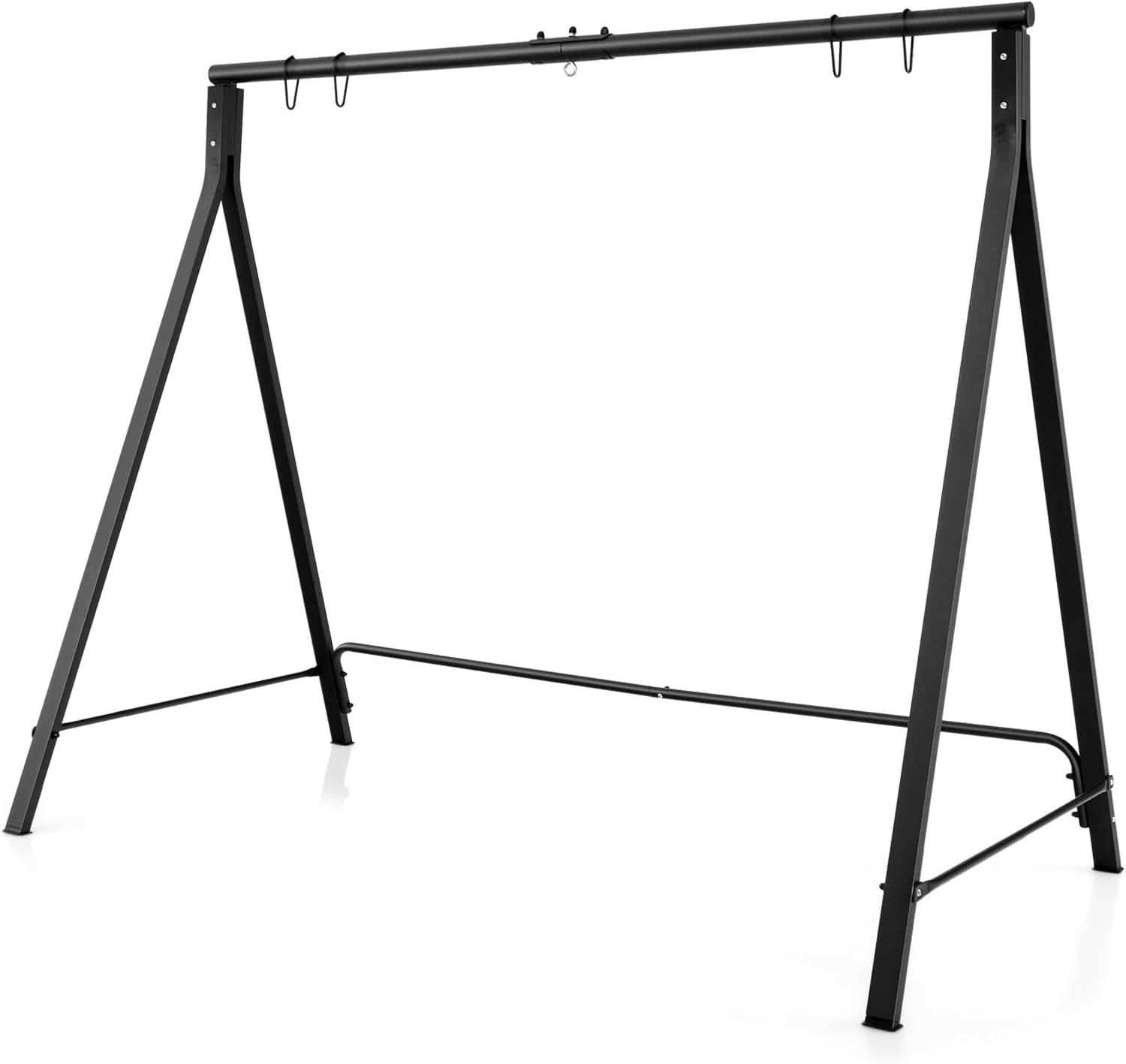 HAPPYGRILL Porch Swing Stand, Heavy Duty Hanging Swing Frame with 4 ...