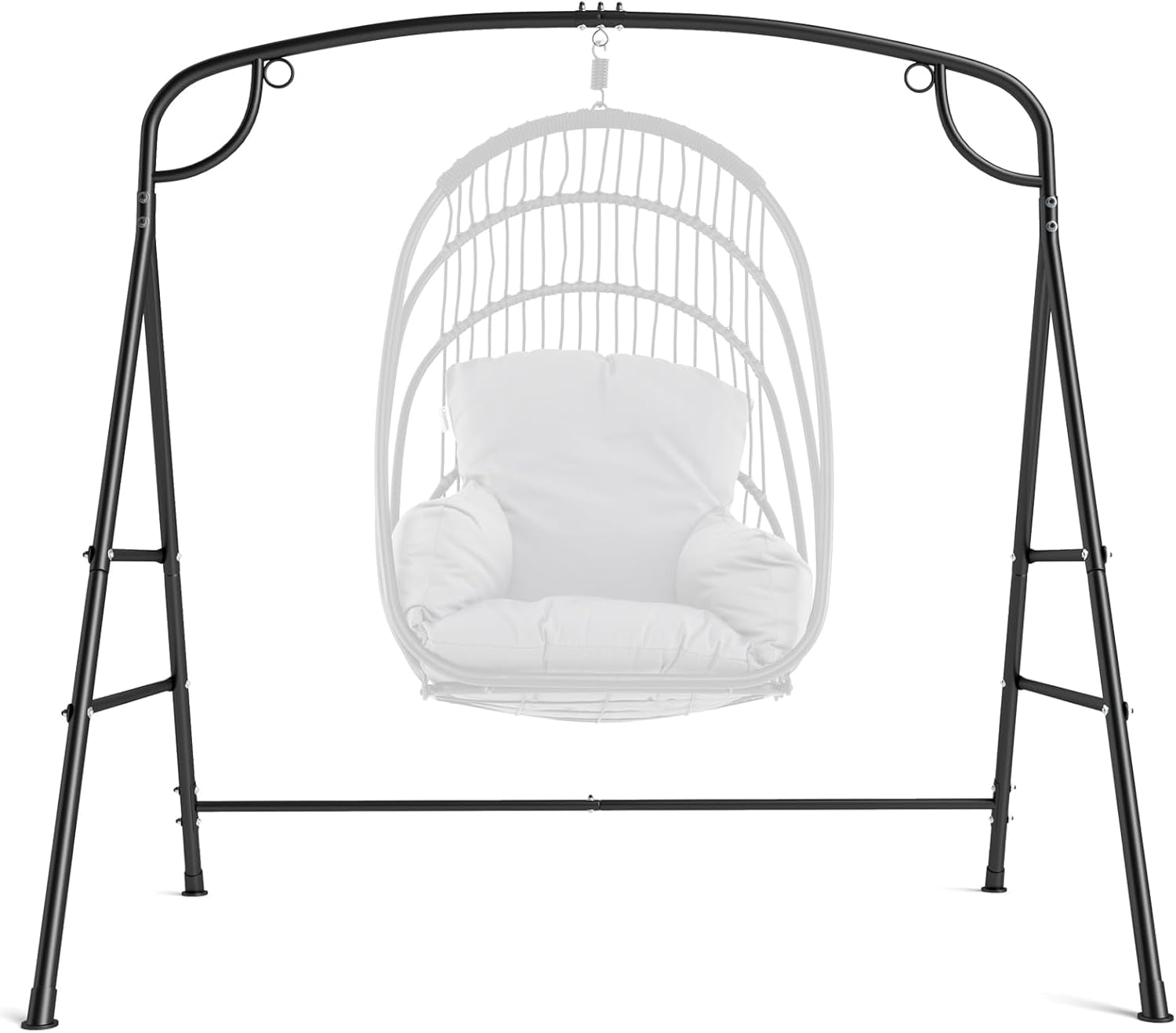 HAPPYGRILL Swing Stand for Porch, Heavy-Duty Metal Swing Frame with 2 ...