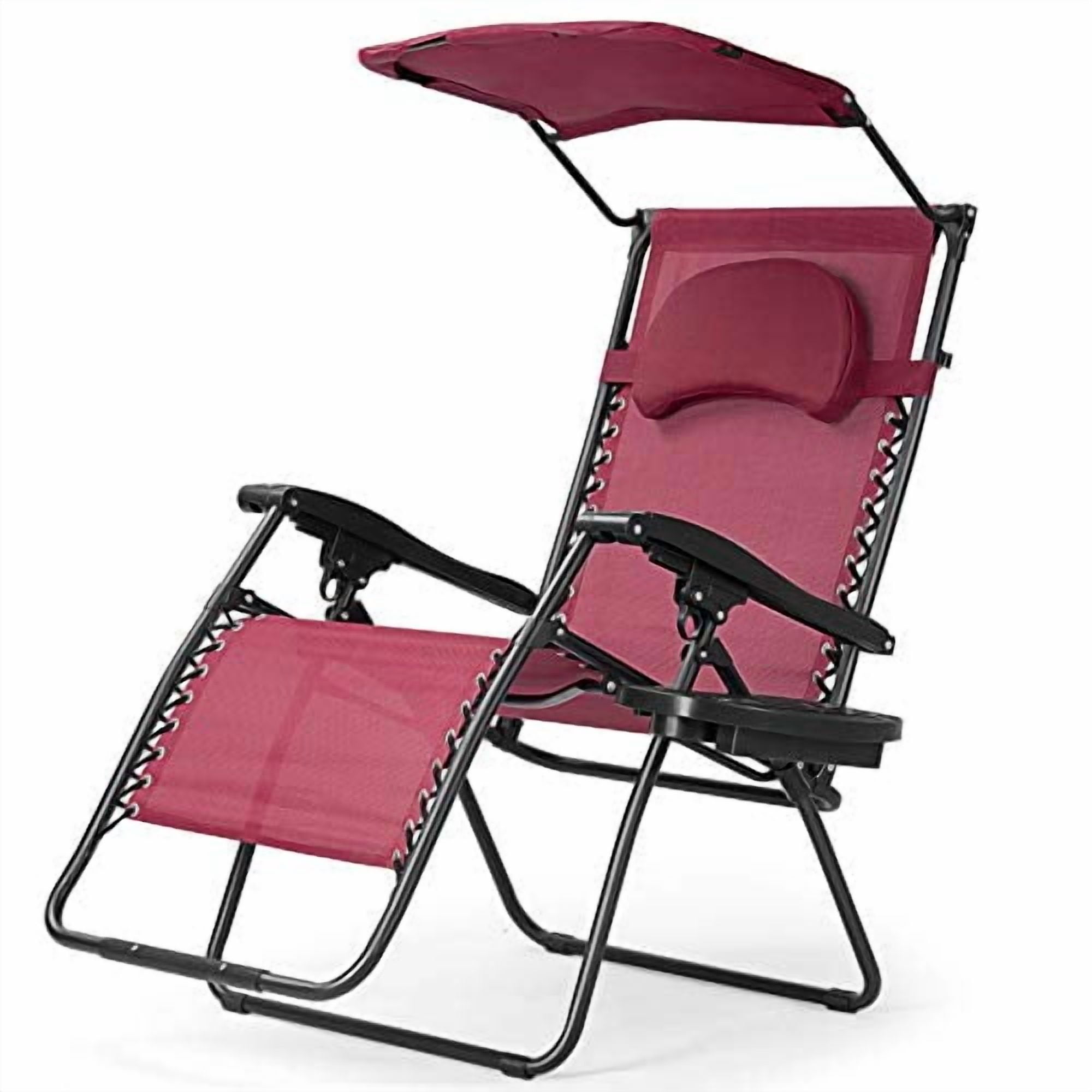 HAPPYGRILL Zero Gravity Lounge Chair Folding Patio Recliner for Outdoor ...