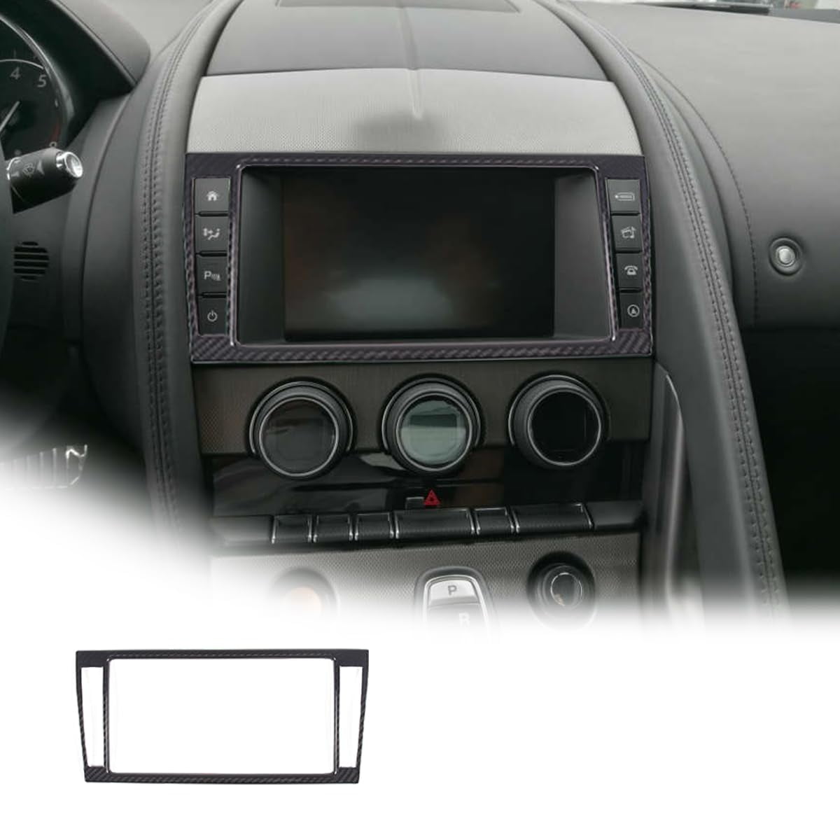 HAPPYHORSE Real Carbon Fiber GPS Screen Frame Compatible with Jaguar F ...
