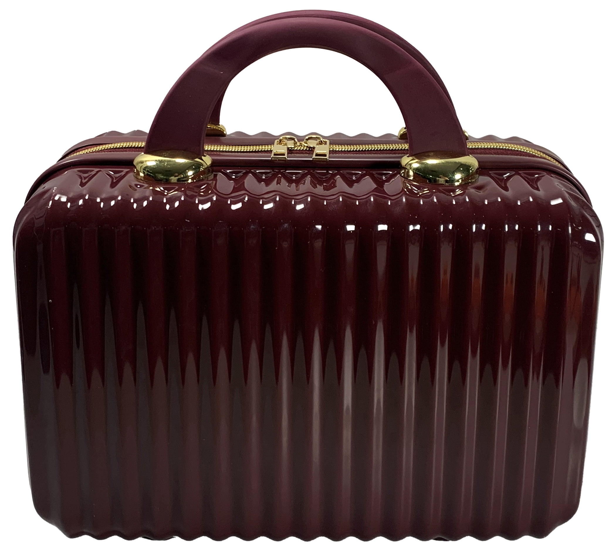Hard Shell Cosmetic Travel Case, Burgundy, 1 Count - Walmart.com