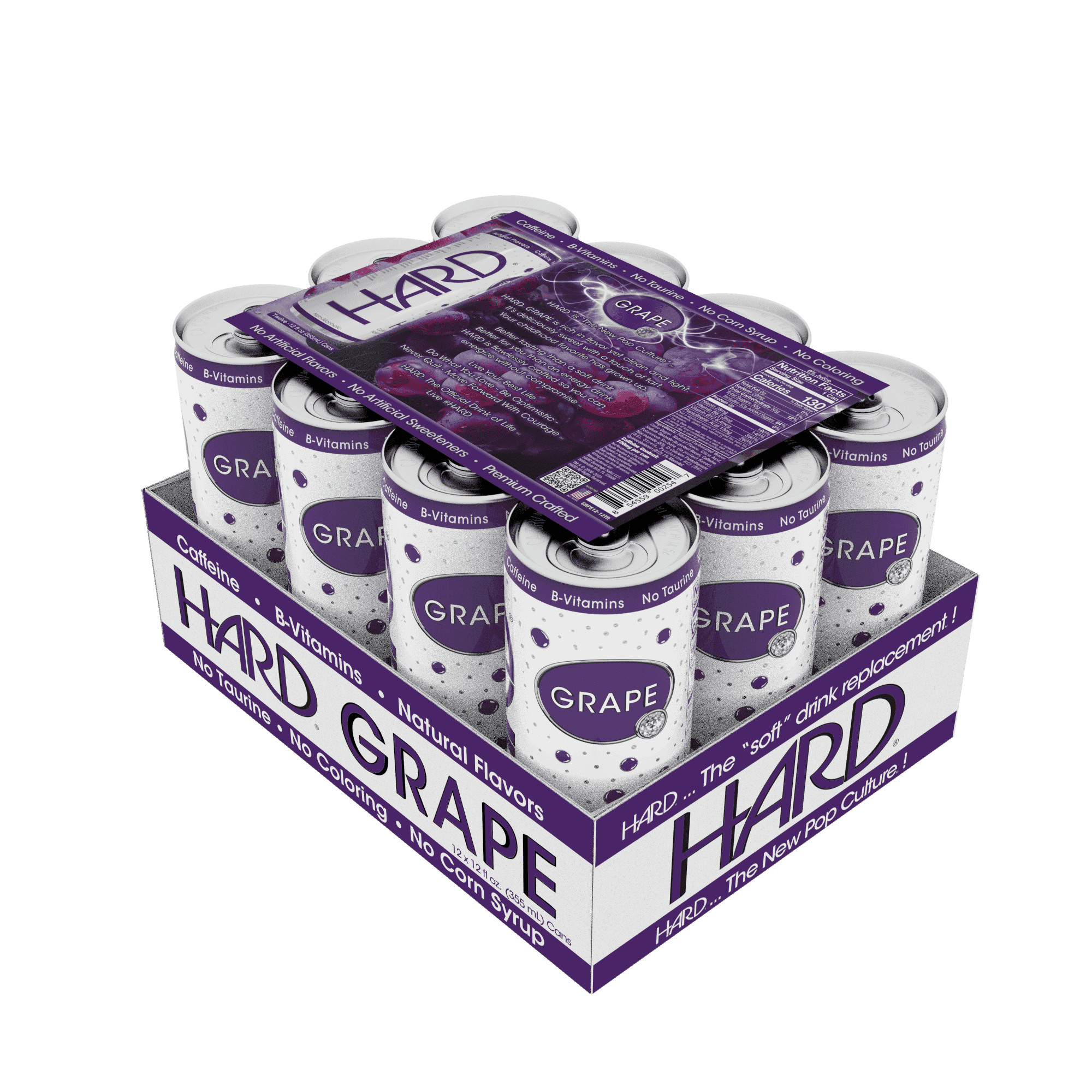 HARD® GRAPE - Caffeinated and Enhanced Crafted Sparkling Grape Beverage ...