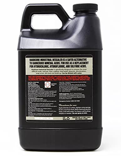 HARDCORE Industrial Descaler, 64 ounce, water scale remover and metal ...