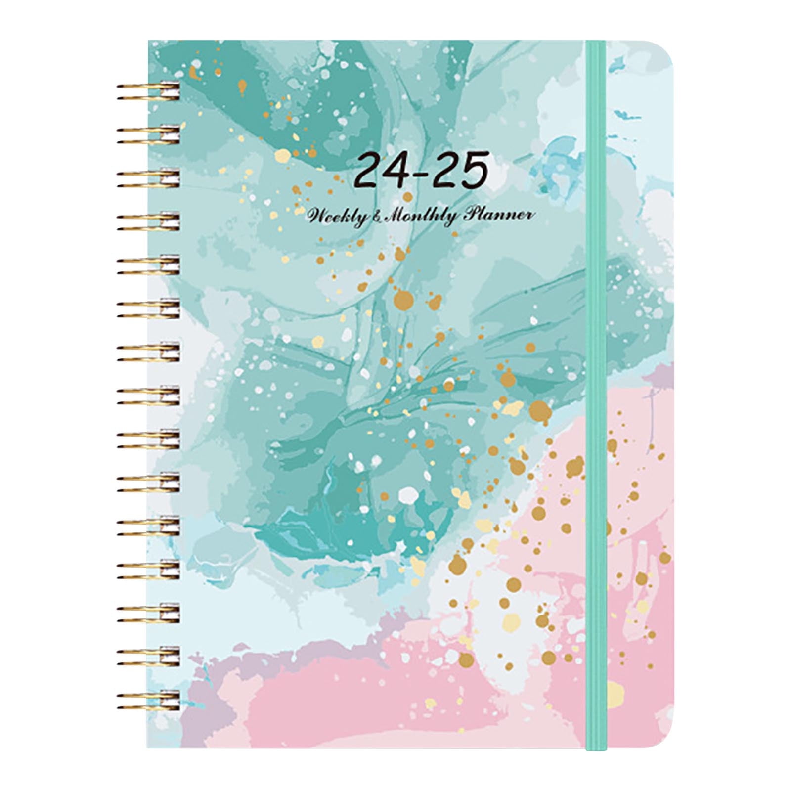 HARDCOVER 2025 Planner,Academic Year 2024-2025 Laminated Essential ...