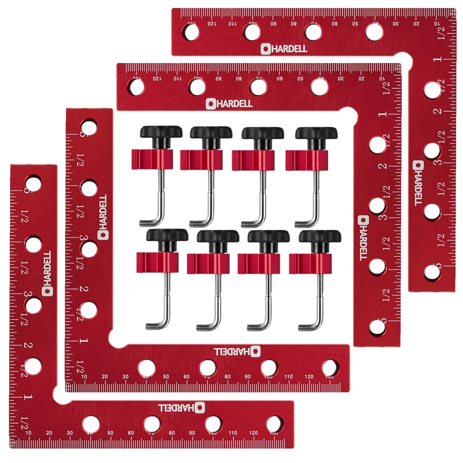 HARDELL 90 Degree Positioning Squares, Right Angle Clamps 5.5