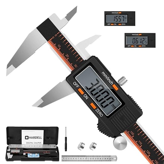 HARDELL Digital Caliper 6 Inch with Large LCD Screen，Calipers Measuring ...