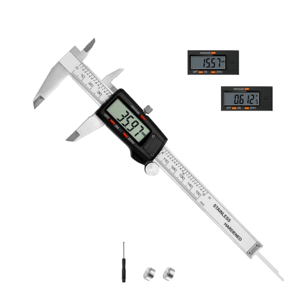 HARDELL Digital Caliper 6 Inch,Stainless Steel Caliper Measuring Tool ...
