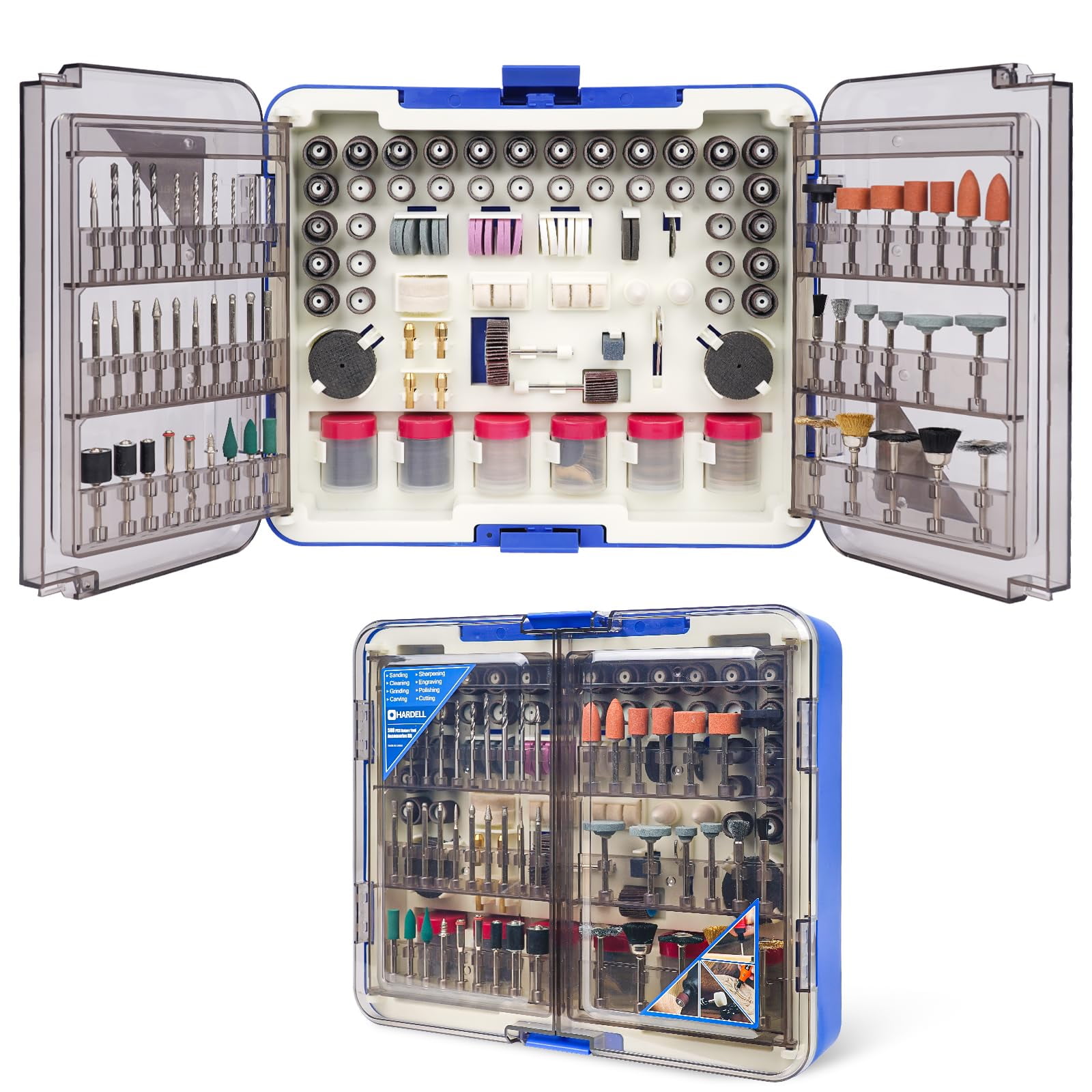 HARDELL Rotary Tool Accessories, Fits Dremel Rotary Tool, 508PCS Power ...