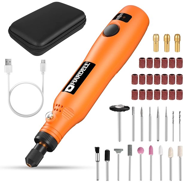 HARDELL Rotary Tool, Nail Grinder Machine, 3-Speed Rechargeable Pet ...
