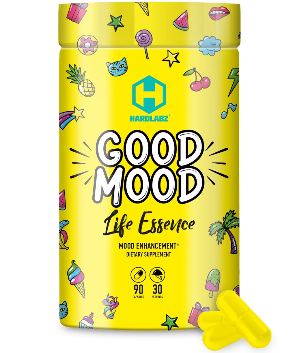 HARDLABZ GOOD MOOD - All Natural Nootropic with Lions Mane Mushroom and Herbal Extracts for ...