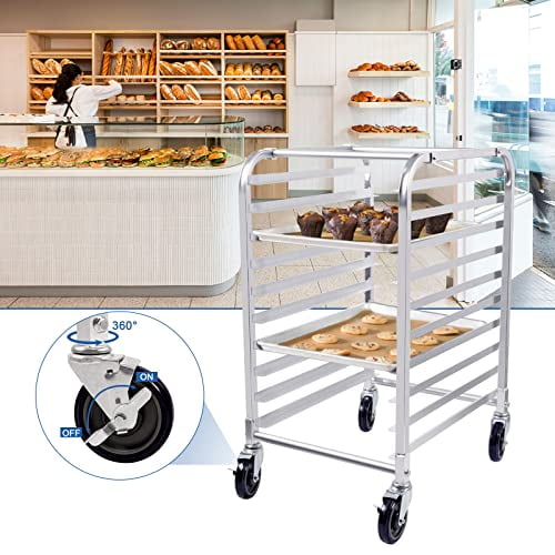 HARDURA Sheet Pan Rack,10 Tier Bun Pan Rack Commercial Bakery Rack with ...