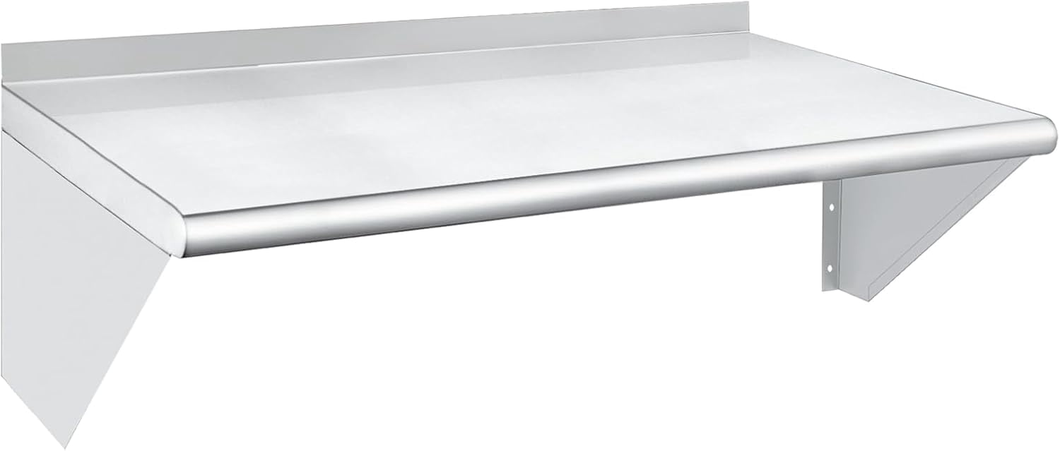 HARDURA Stainless Steel Shelf 18" x 36", 340lb Commercial Shelves Wall ...
