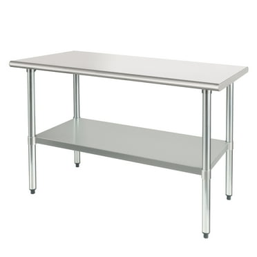 Ktaxon 48''x24'' Stainless Steel Prep & Table, Commercial Kitchen ...