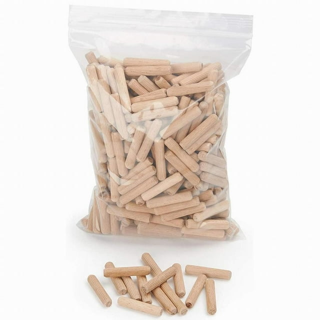HARDWOOD WOODEN DOWELS CHAMFERED FLUTED PIN WOOD BEECH DOWEL GROOVED ...