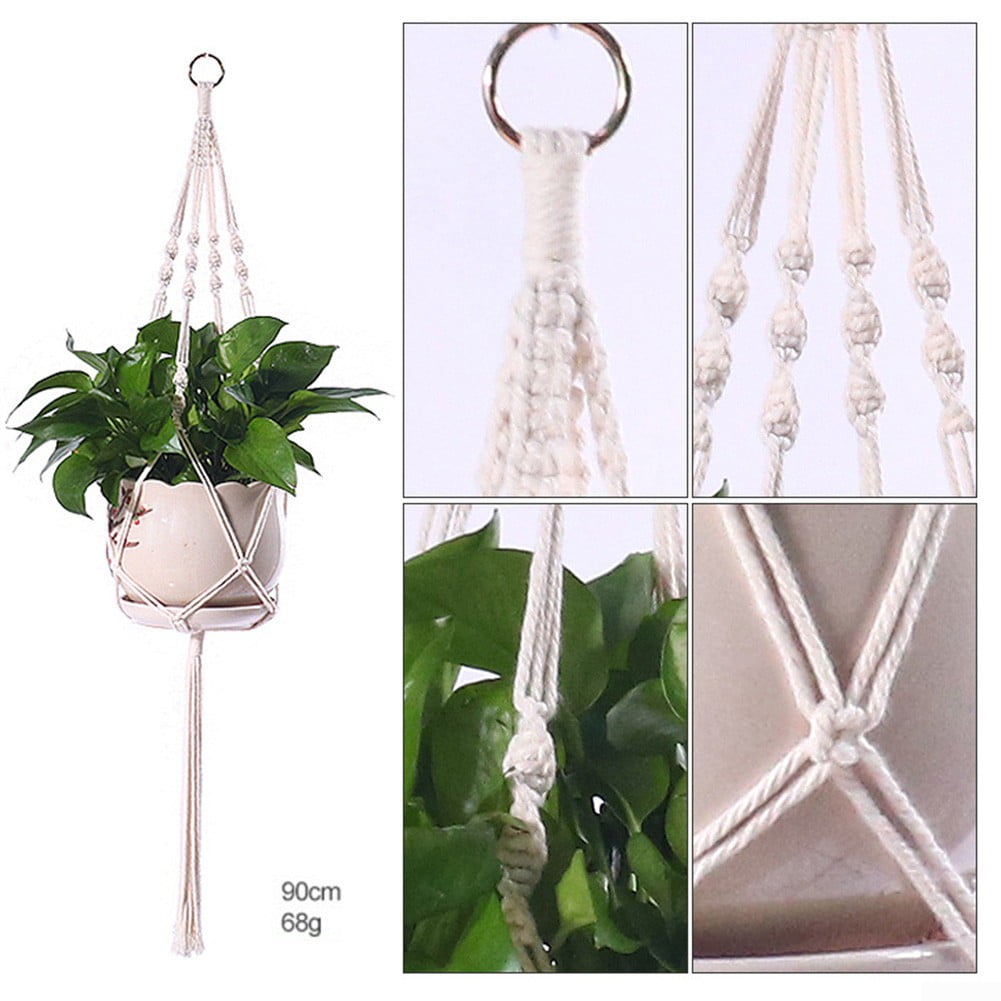 HARFELL Plant Hanger Garden Hanging Basket Rope Flower Pot Holder Decor ...