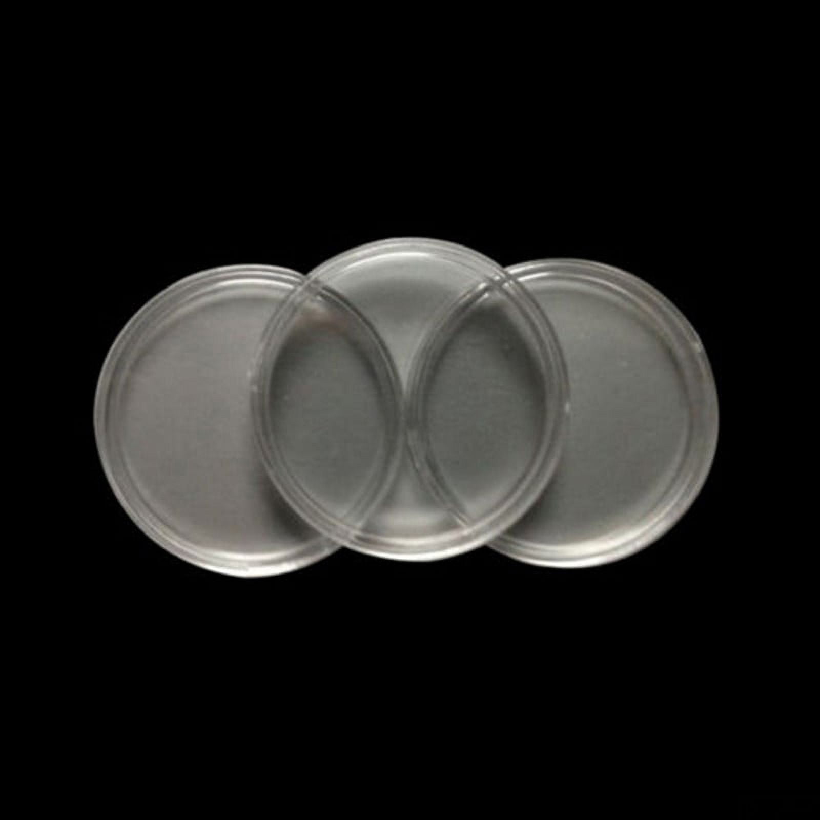 HARFELL Plastic Clear Round Capsule Box Collection Holder Case Storage ...
