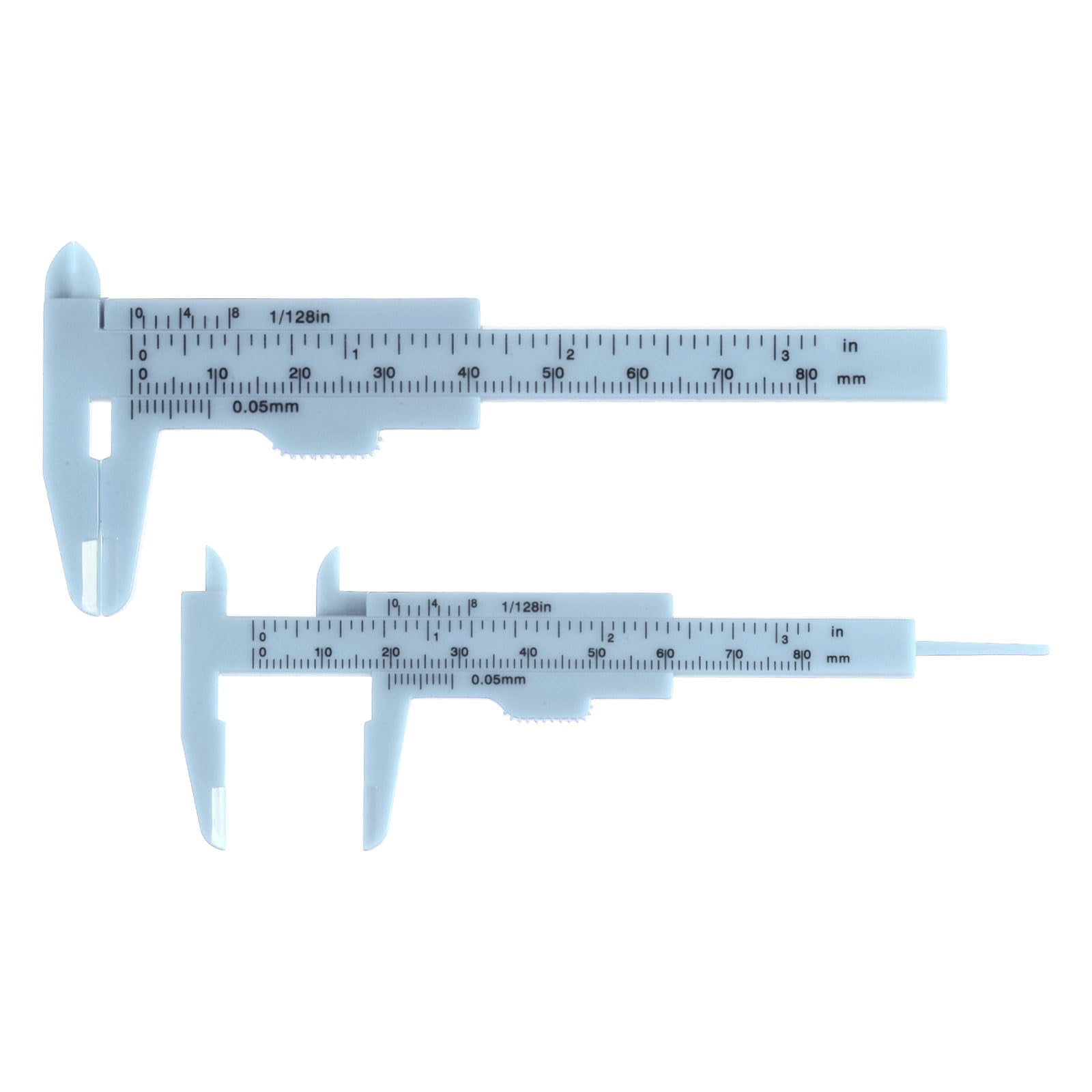 HARFINGTON 10pcs Mini Plastic Vernier Caliper 80mm/3 Inch Double Scale ...