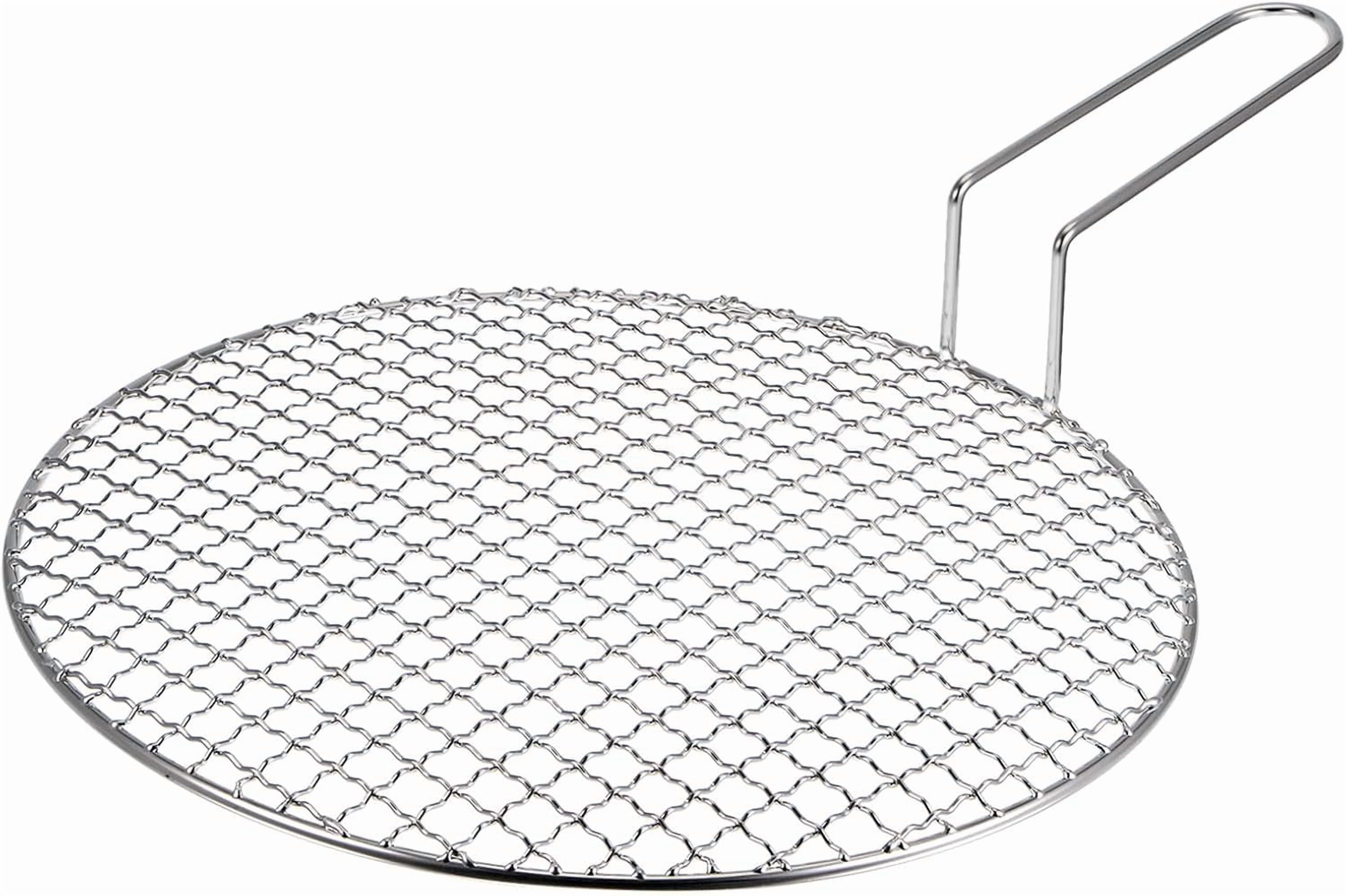 HARFINGTON Stainless Steel Grill 11-inch Round Barbecue Net BBQ Grill ...