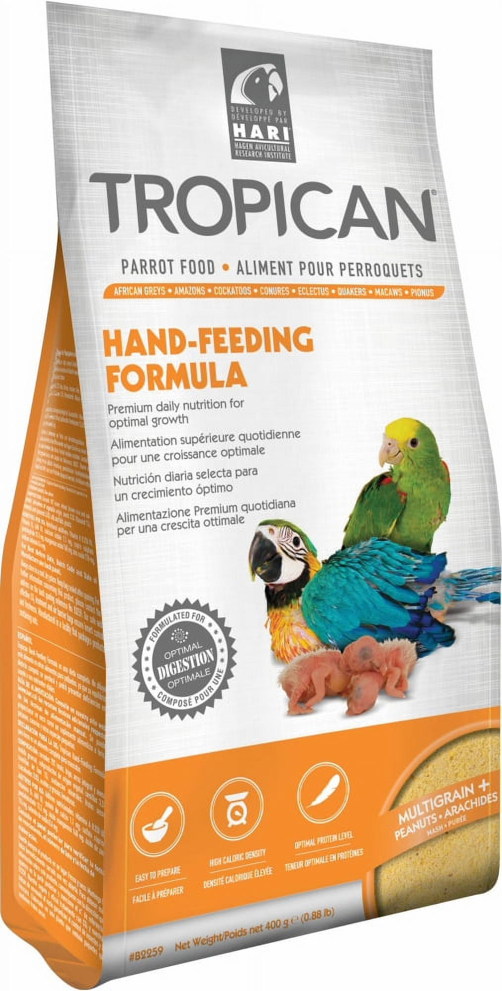 HARI Tropican Hand-Feeding Formula Parrot Food 14oz - Walmart.com