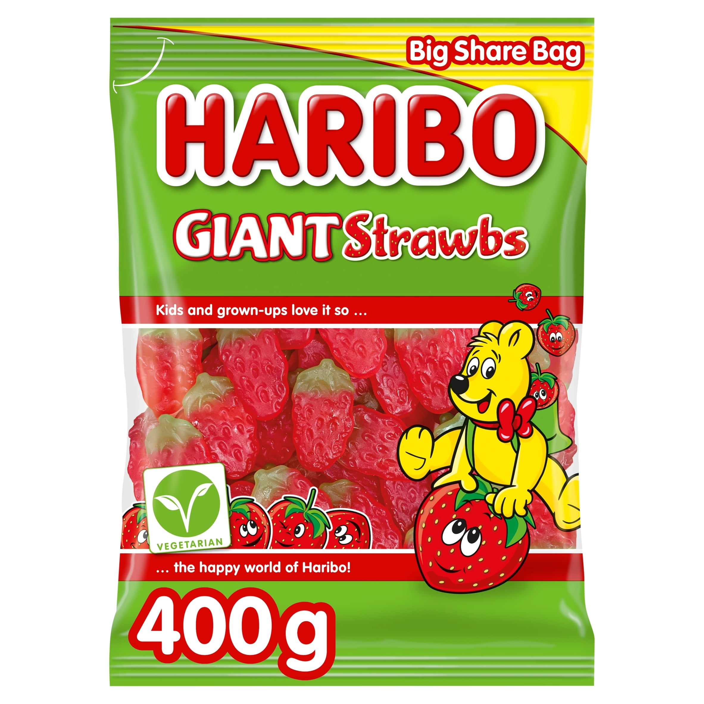 HARIBO Giant Strawbs 400g bags, Imported from Britain - Walmart.com