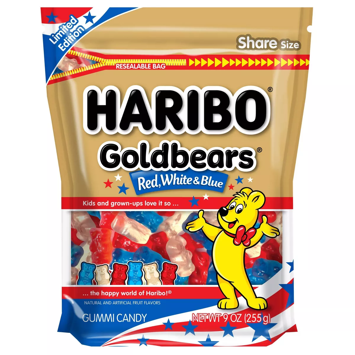 Haribo Goldbears Candy Red White And Blue Share Size 9oz Walmart