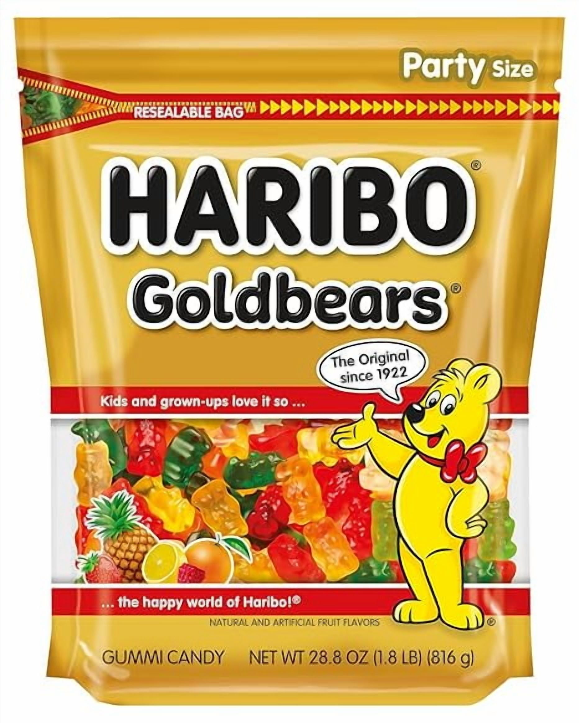HARIBO Goldbears, Gummi Candy, 28.8 oz Resealable Bag, Assorted Flavors ...