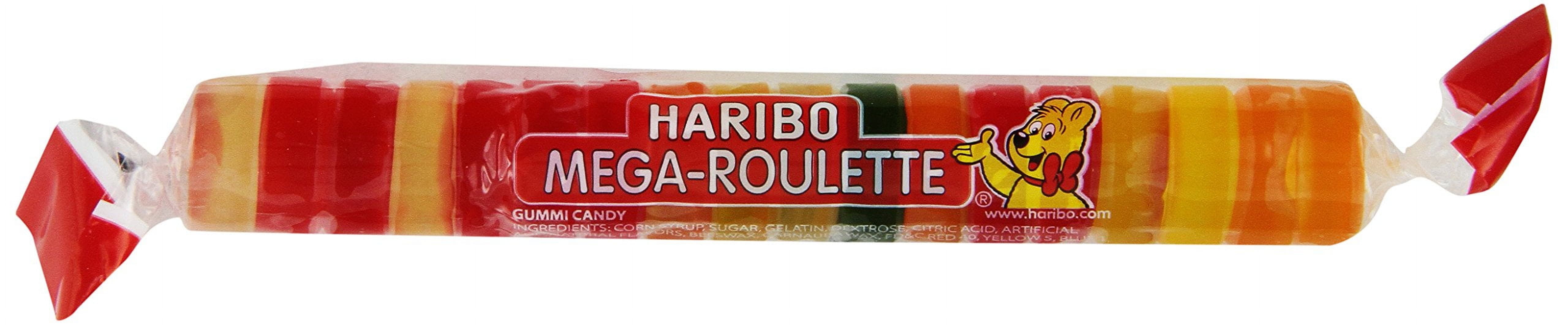 HARIBO Gummi Candy, Mega-Roulette KEF16 Gummy Candy, 1.59 Ounce Rolls ...