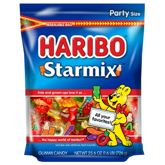 HARIBO Gummi Candy, Starmix IRF13 Gummy Candy, 25.6 Ounce Resealable ...